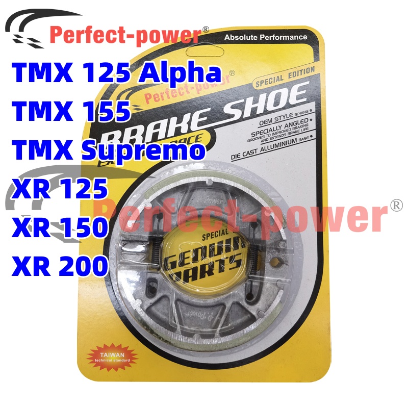 Perfect Power Brake Shoe Honda TMX 125 Alpha TMX 155 TMX Supremo 150 XR ...