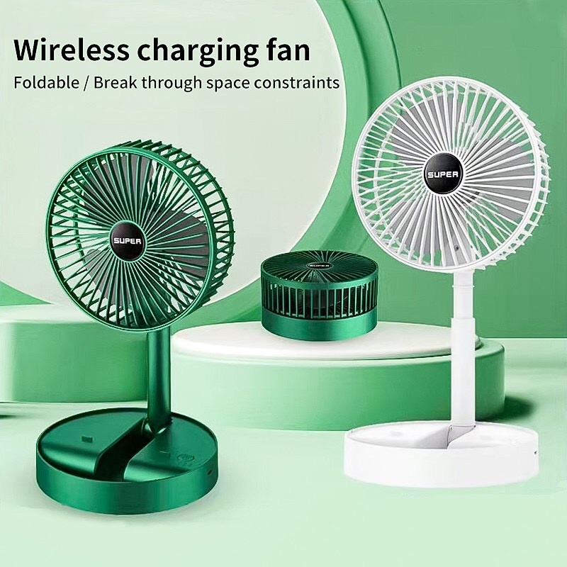Retractable 3-speed Portable Mini Fan Desk Electric Fan Small Folding ...