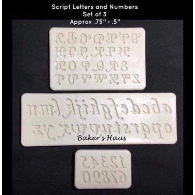 SCRIPT LETTER AND NUMBER SET OF 3 | Shopee Philippines