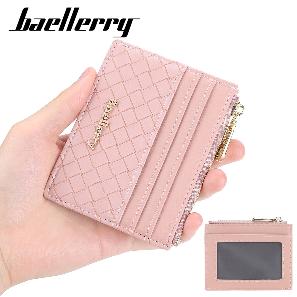 Baellerry Card Holder Slim Zipper Wallet Card Holders Hight Quality PU ...