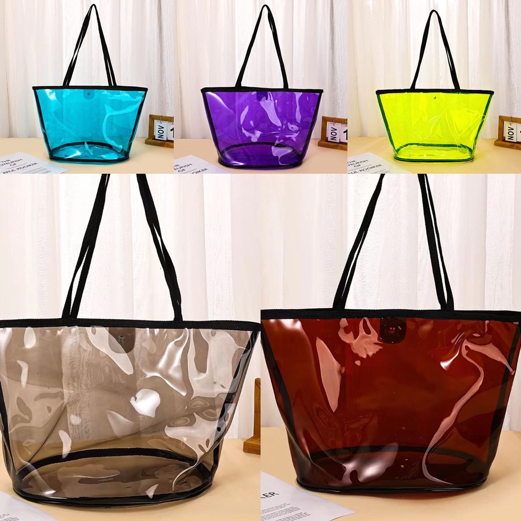 FASHION SEE THROUGH ROUND BOTTOM TRANSPARENT PVC SHOULDER BAG | Shopee ...