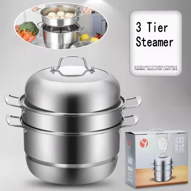 steamer 3 layer stainless food steamer stainless steamer 3 layer ...