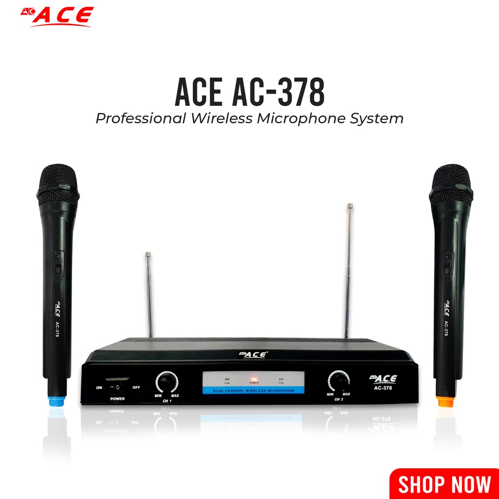 Ace AC- 389 Professional Wireless Microphone | Shopee Philippines