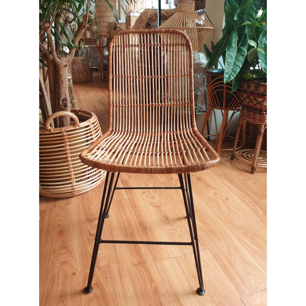 Dining Chair (Steel Rattan chair #9) | Shopee Philippines