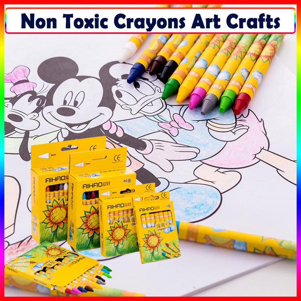 Crayons 8 colors Non Toxic crayons art crafts school supplies Kids ...