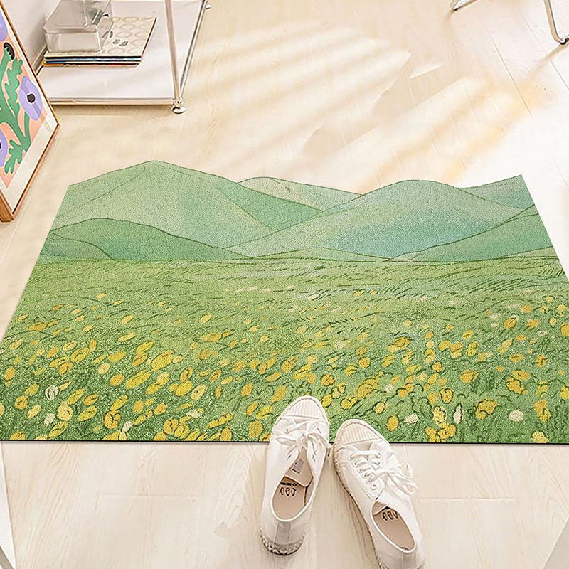 Comic Forest Entrance Foyer Floor Mat Silk Ring Door Mat Foot Mat Coil ...
