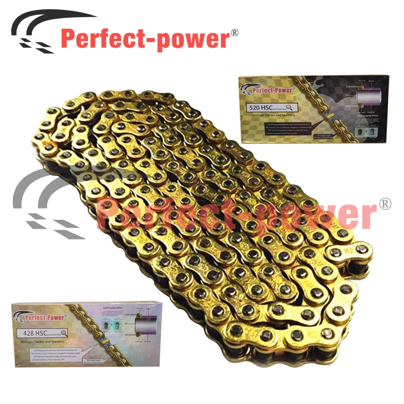 Perfect Power Roller Chain 428HSC 130L 140L 520HSC 120L Hard Steel ...