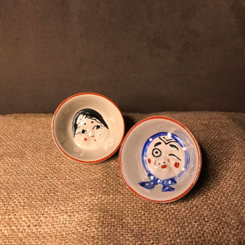 Hyottoko & Okame Sake Cups (sold as set) | Shopee Philippines