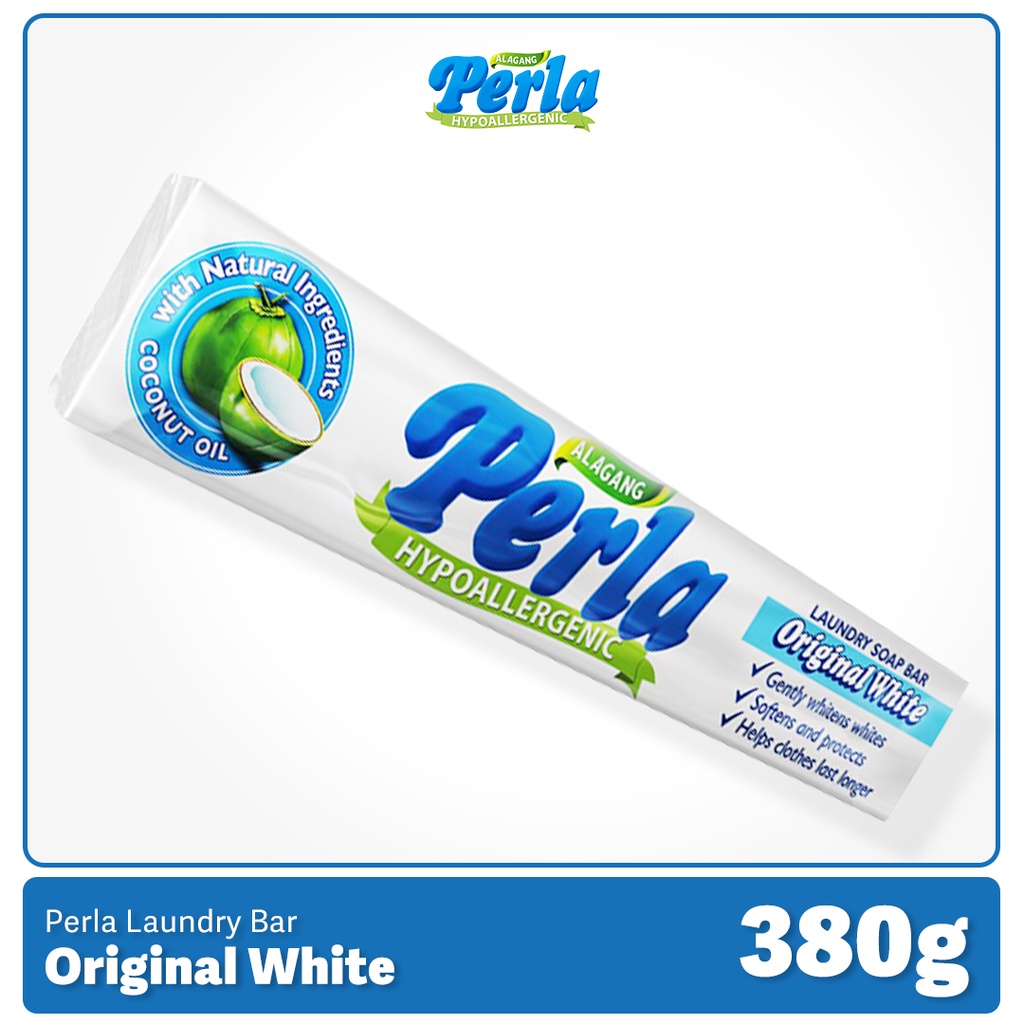 Perla Laundry Bar 380g Original White | Shopee Philippines