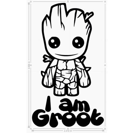 I Am Groot Decals Car Sticker WITH FREEBIES!!! | Shopee Philippines
