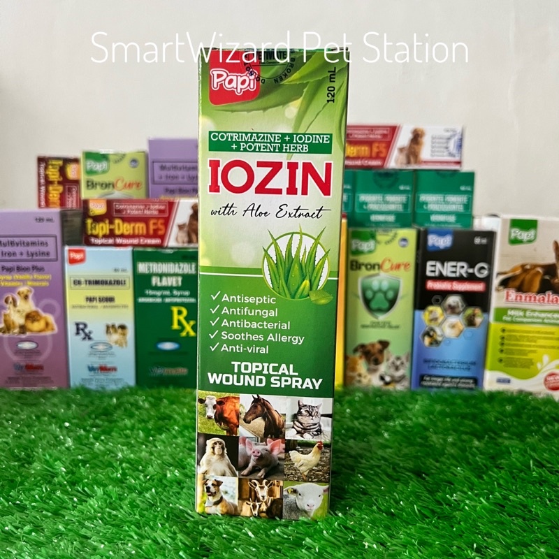 Papi Iozin Wound Spray 120ml For Cat and Dogs | Shopee Philippines