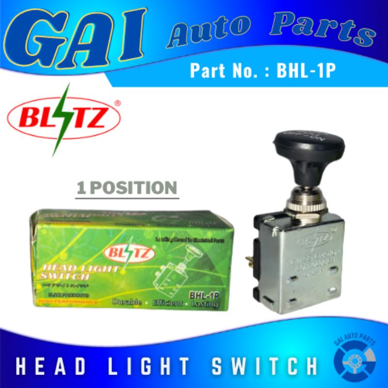 BLITZ Head Light Switch 1 Position (BHL-1P) High Performance | Shopee ...