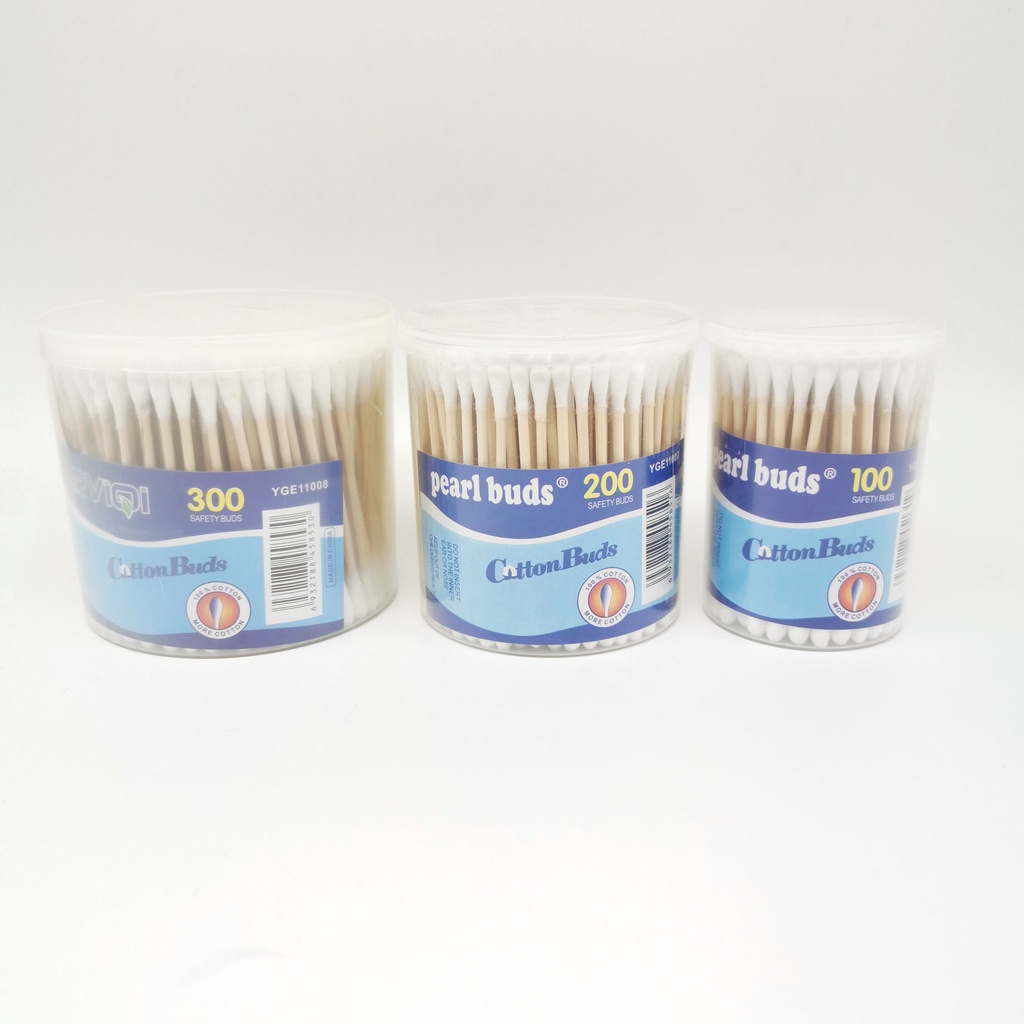 100pcs 300pcs Cotton Swab With Box Double Head Wood Handle Swabs 200pcs ...