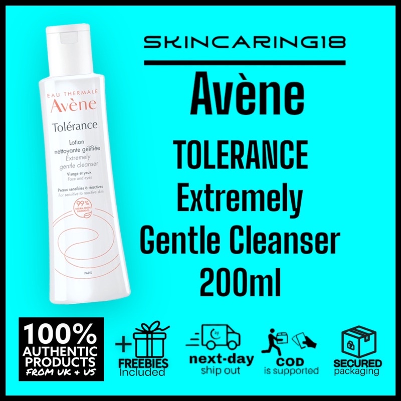AVENE Tolerance Extremely Gentle Cleanser 200ml / 100ml by SkinCaring18 ...