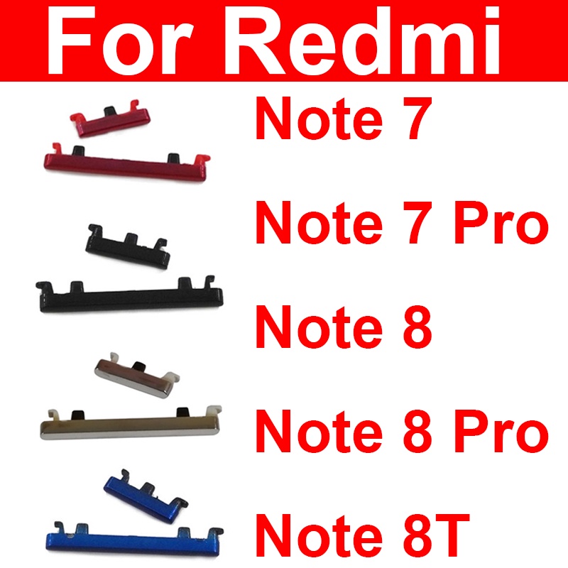 Power Volume Side Key For Xiaomi Redmi Red Rice Note 7 8 Pro 8T Note 7 ...