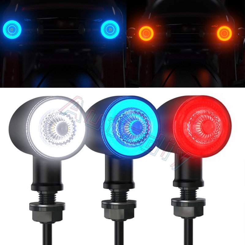1 Pair Motorcycle Bullet Turn Signal Light Universal Motorbike LED Turn ...