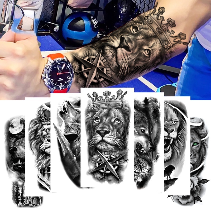 Tattoo Sticker Waterproof for Men Fake Tattoo Long Lasting Temporary ...