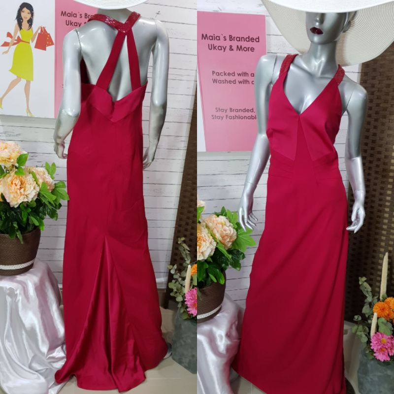 Coast raspberry long cocktail dress/ gown | Shopee Philippines