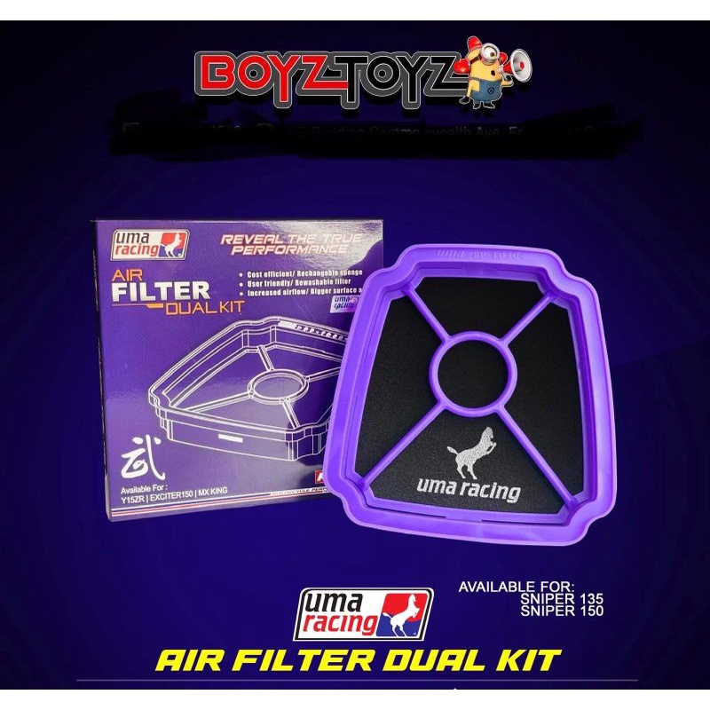 Uma Air filter Dual kit Sniper150/Sniper155 | Shopee Philippines