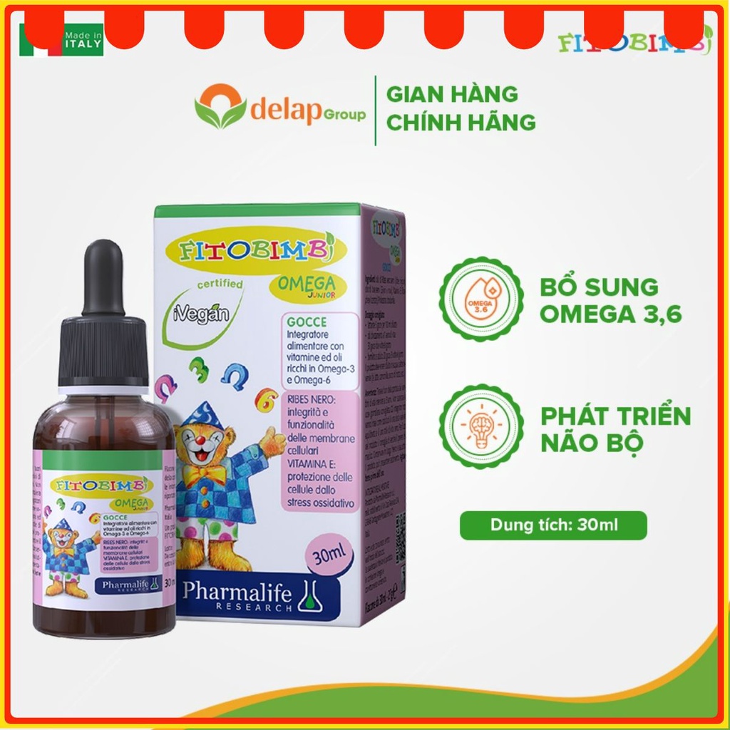 Fitobimbi Omega Junior Baby Brain Development Syrup Supplements Omega 3 ...