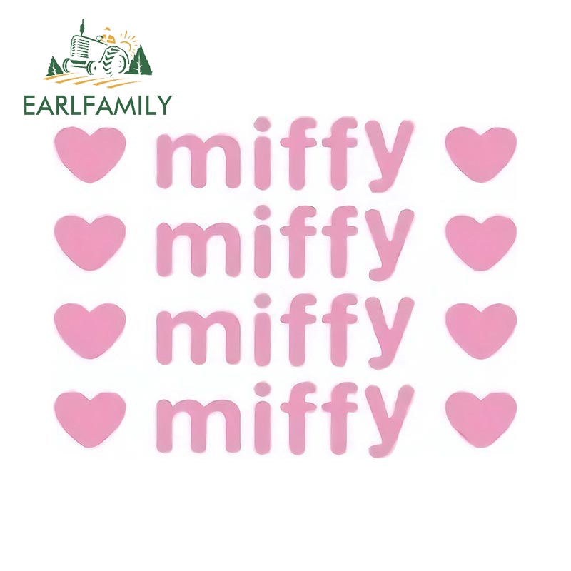 EARLFAMILY 13cm X 9.6cm miffy Vinyl Car Decal Funny Anime Windshield ...