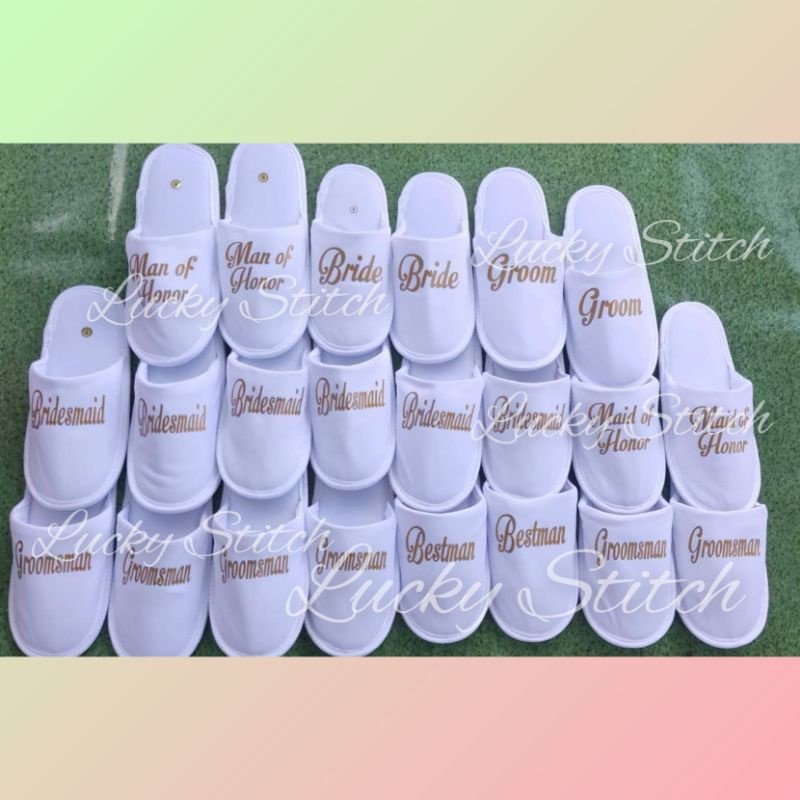 Wedding Slippers / Bridal Slippers / Groom Slippers / Bride Slippers ...