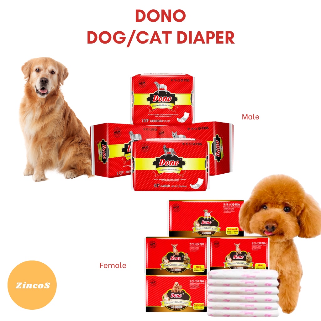 DONO Disposable pet diaper (Male/Female) | Shopee Philippines