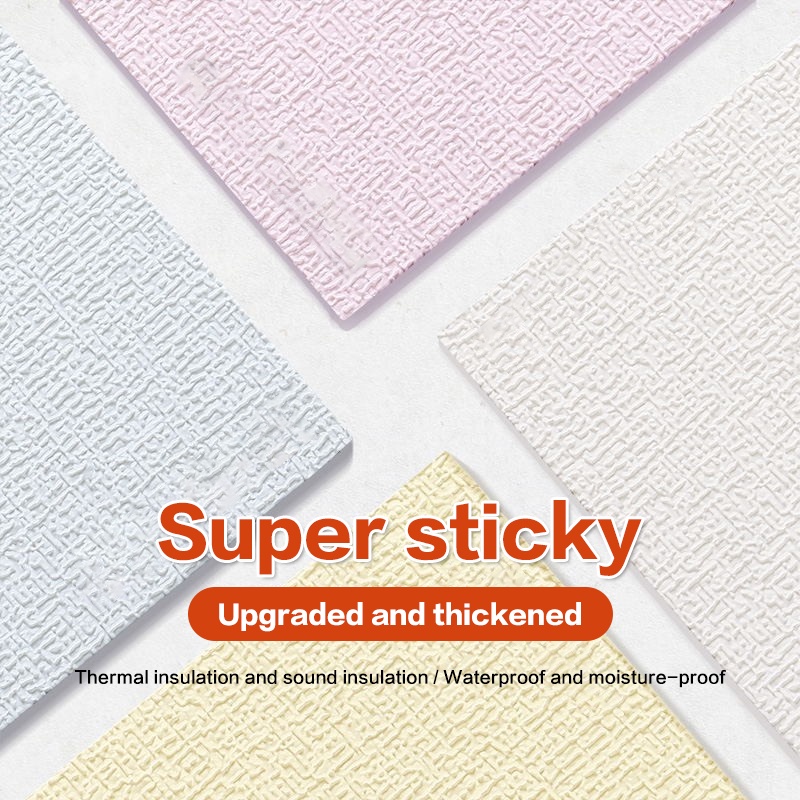 wallpaper adhesive waterproof sticker room design for wall cement 3D ...