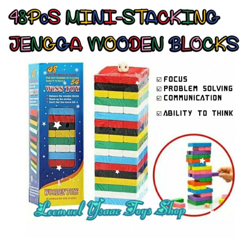 LYTS WOODEN STACKING JENGA PUZZLE | Shopee Philippines
