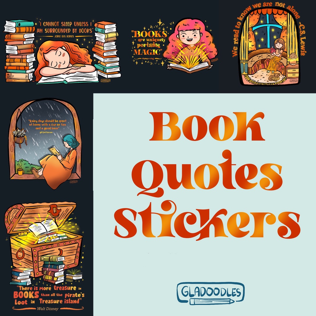Book Quotes Stickers | Glitter Laminated | Shopee Philippines
