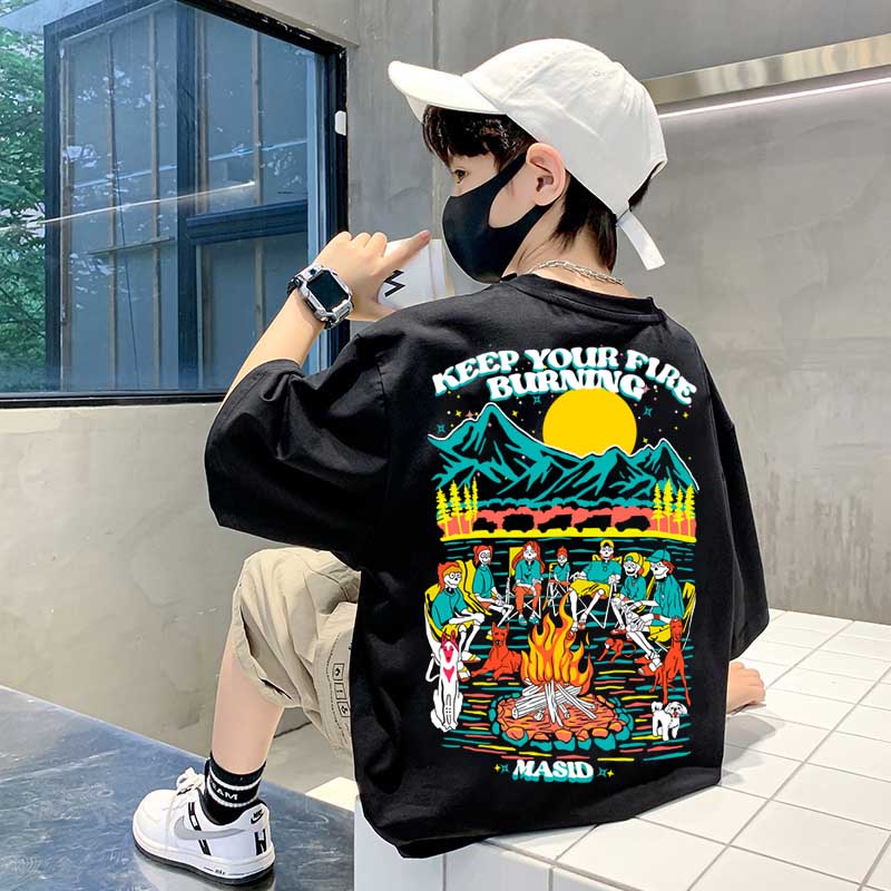 MaSiD V7 FOR KEEP YOUR FIRE BURNING by Geo Ong T-Shirt For Kids Unisex ...