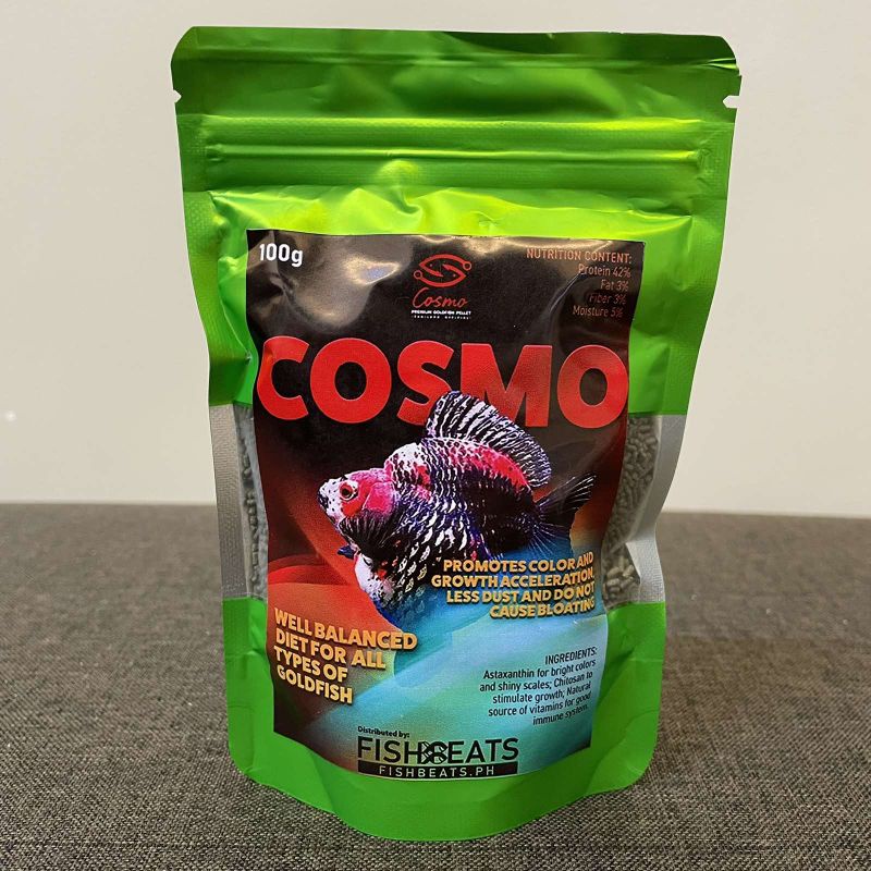 Cosmo Fish Food Green & Black Premium Goldfish Pellet 100g [sinking ...