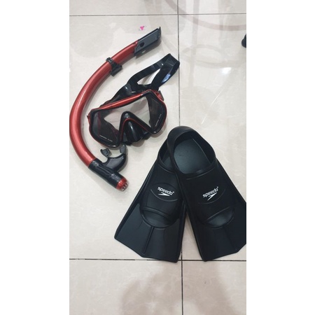 Snorkeling/snorkeling Equipment + Adult Speedo Frog Feet | Shopee ...