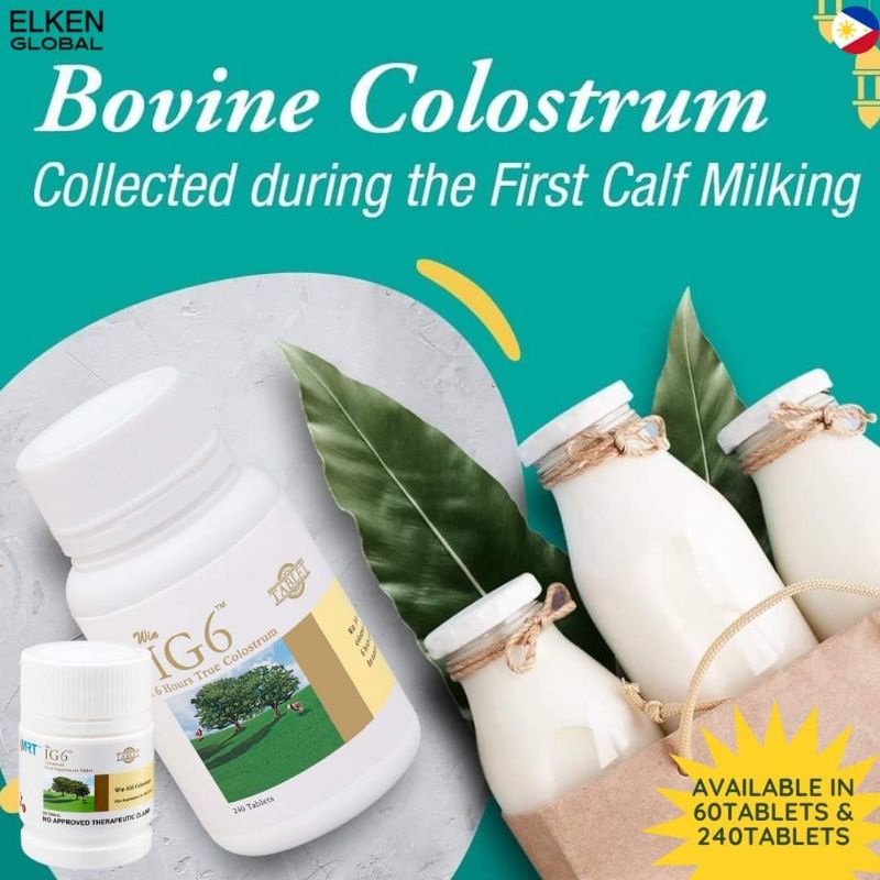 IG6 Colostrum Food Supplement Made in Malaysia by ELKEN Global (240 Tablets) | Shopee Philippines