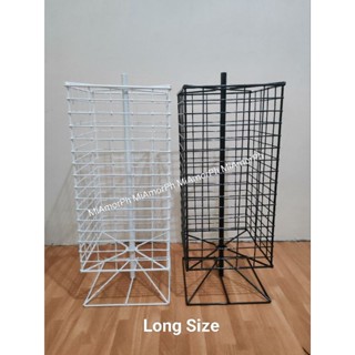 (Short/Long) Revolving Display Rack Metal Wire Rotating Countertop Rack ...