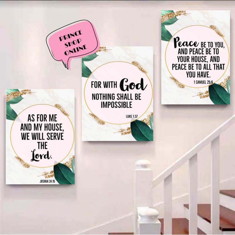 BIBLE VERSE FRAME WALL DECOR MINIMALIST DESIGN NA AFFORDABLE | Shopee ...