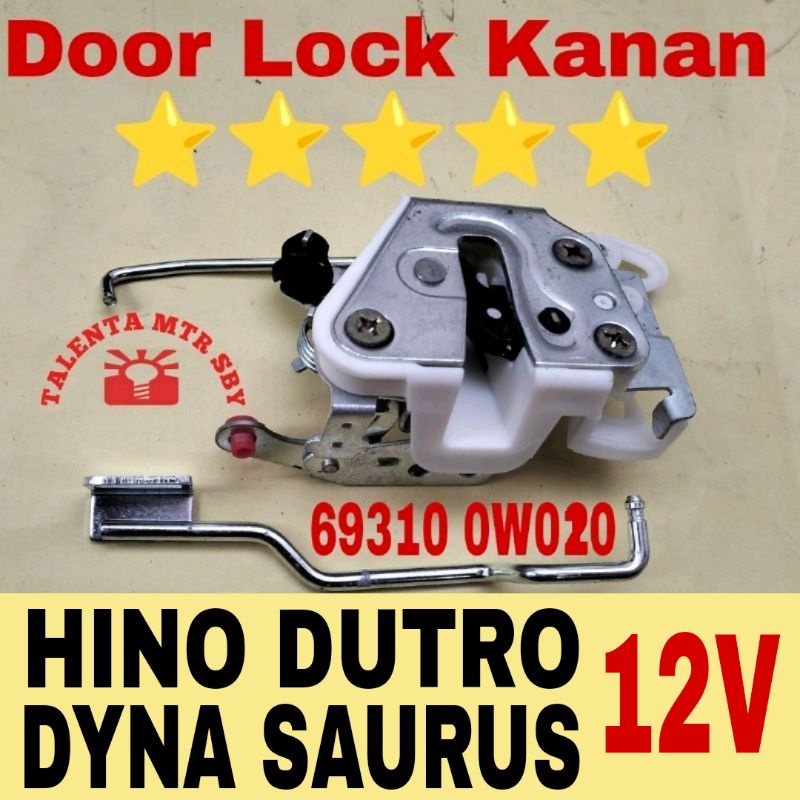 12 VOLT. Door LOCK RIGHT DOOR TAILOR DUTRO 12V DOR LOK 110HT + 130HT ...