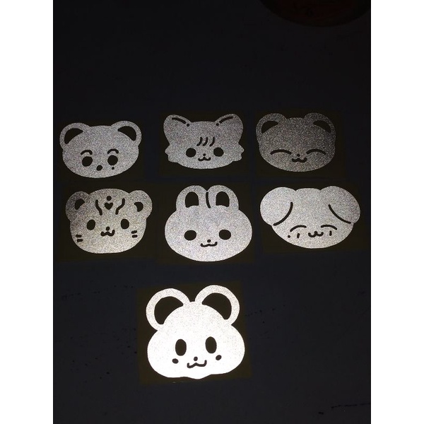 Nct DREAM LIGHTSTICK DECO STICKER REFLECTIVE MEMBER ANIMAL CHARACTER ...