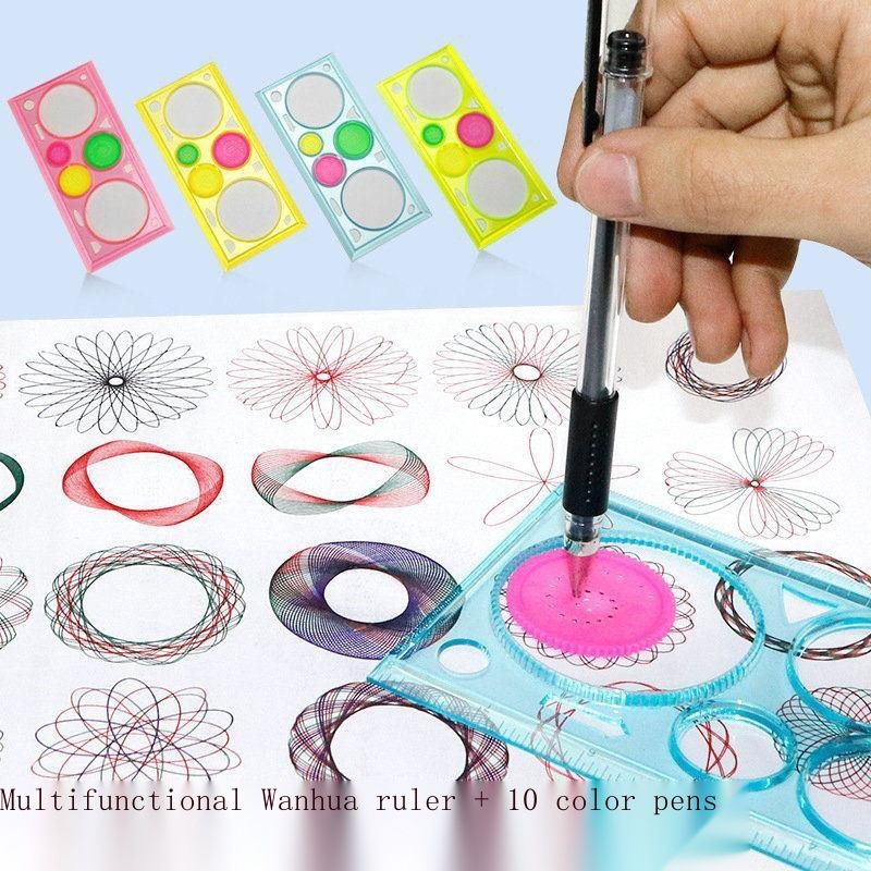 Children s ever-changing multi-functional million flower ruler set ...