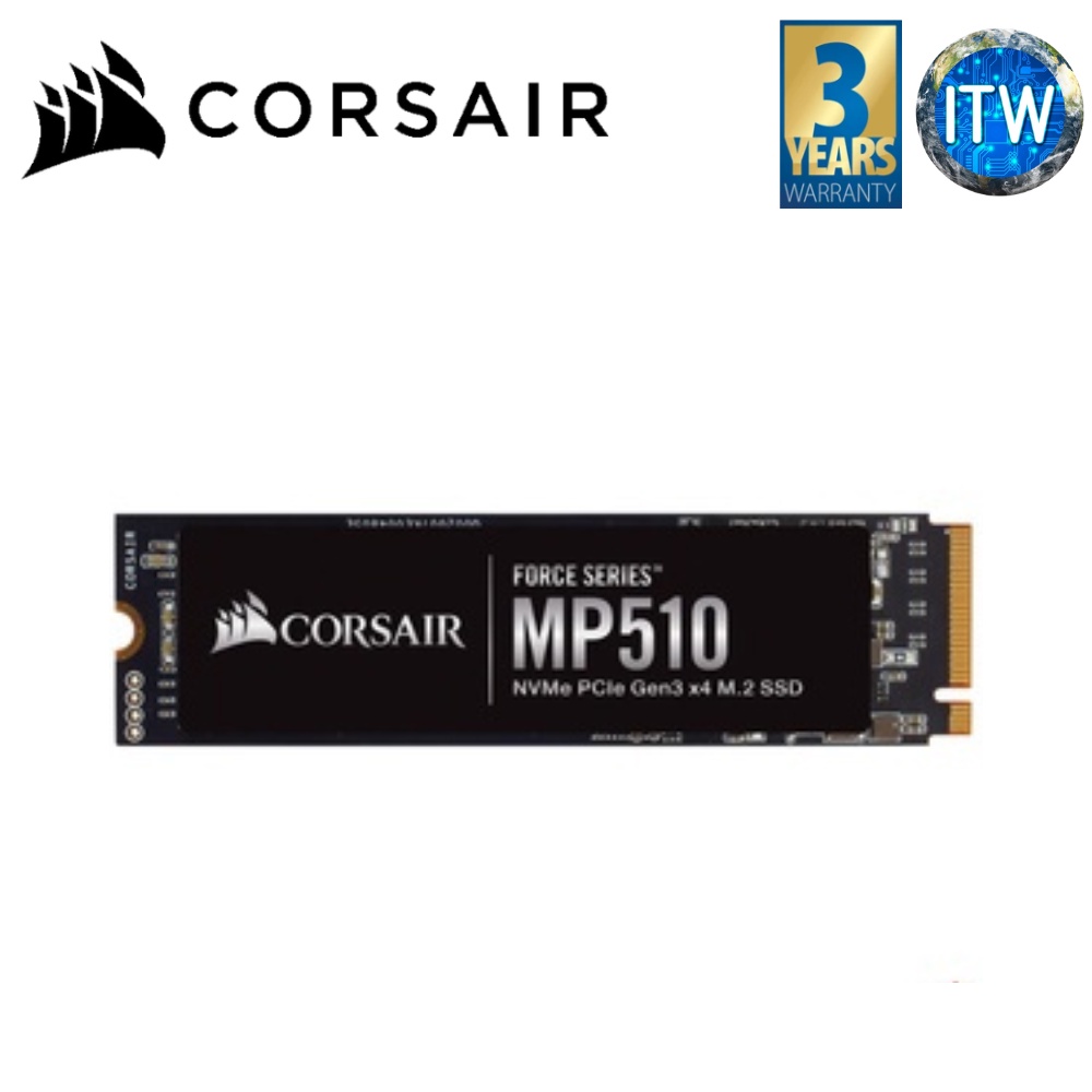 Corsair Force Series™ MP510 | 960GB | NVMe PCIe Gen3 x4 M.2 Solid State ...
