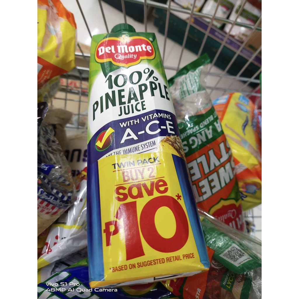 DEL MONTE 100% Pineapple Juice with Vitamin ACE to Boost the Immune ...