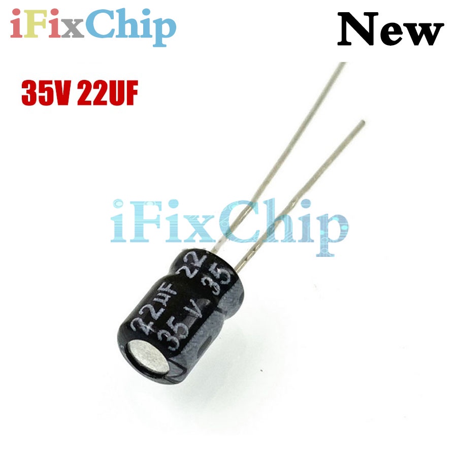 50pcs/lot 新 35V22UF 5X7mm 22UF 35V Electrolytic capacitor | Shopee ...