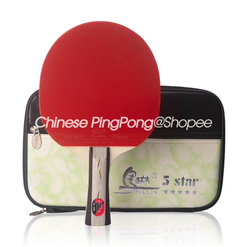 MA LIN 5 Star Table Tennis Racket with Bag (for Beginners) | Shopee ...