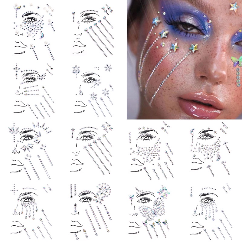 Fashion Face Stickers, Prom Makeup, Eye Stickers Girls Masquerade Party ...