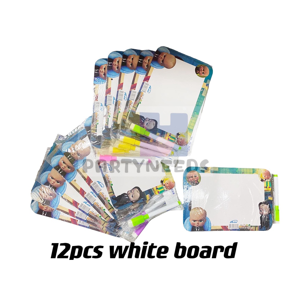 12pcs boss baby white board for games prizes giveaways birthday party ...