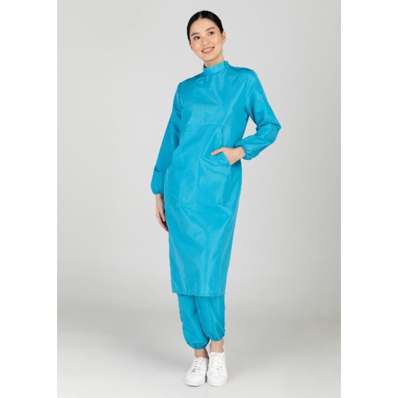 "ISO" MEDIUM SIZE WASHABLE ISOLATION GOWN PPE LABGOWN (Water repellent ...