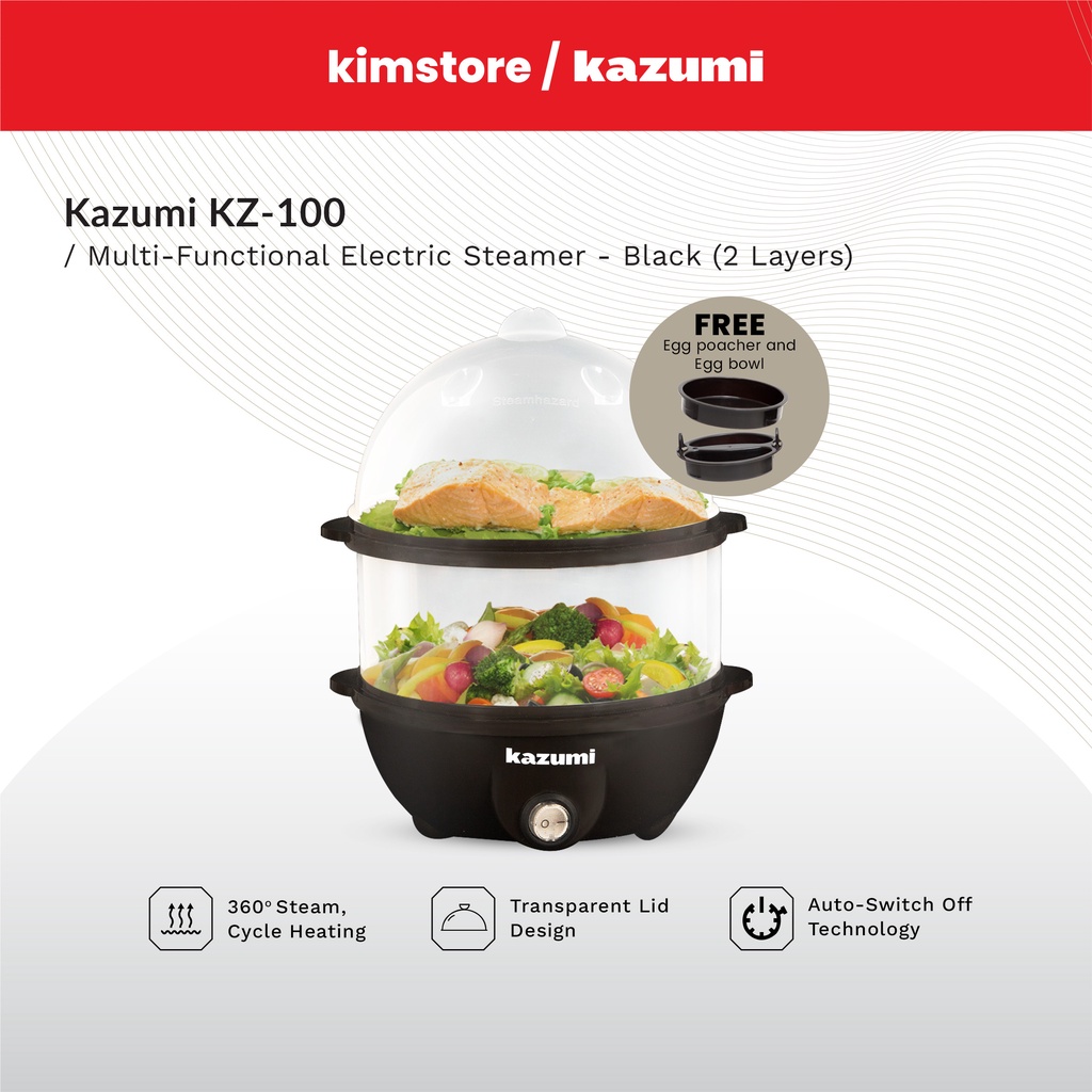 Kazumi KZ-100 Multi-Functional Electric Steamer 2350W | Shopee Philippines
