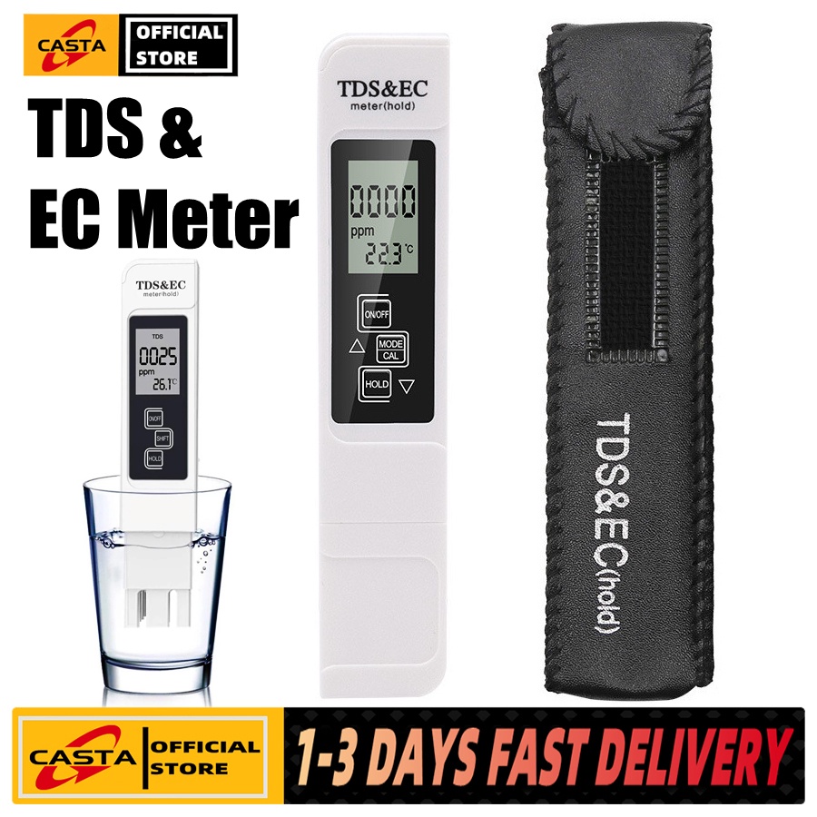 Casta 3 In 1 Digital TDS EC & Temperature Meter Ideal Water Tester PPM ...