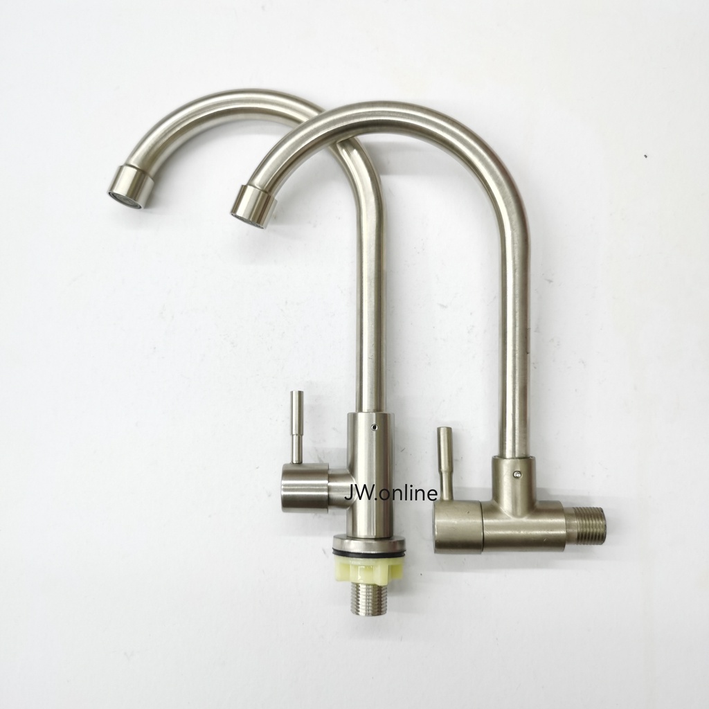 heavy dury 304 stainless steel solid brass long faucet | Shopee Philippines