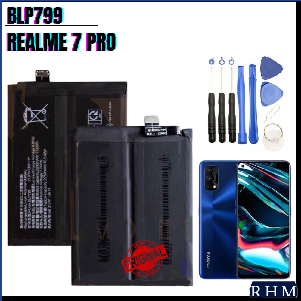 Battery for Realme 7 Pro Model Blp799 Original Quality Battery Free ...